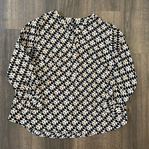 Talbots | Tops | Talbots Womens Plus Size Petite 2xp Geometric Blouse ...